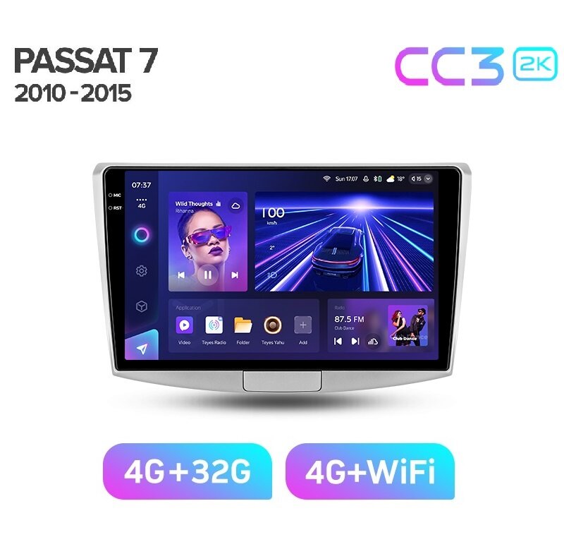 Магнитола TEYES VOLKSWAGEN PASSAT B6-B7 2010 - 2015 г. CC3 2K 4/32ГБ голосовое управление В подарок!
