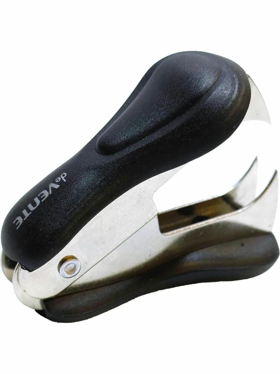 Антистеплер deVENTE, металл/пластик, чёрный, фиксация в закрытом положении