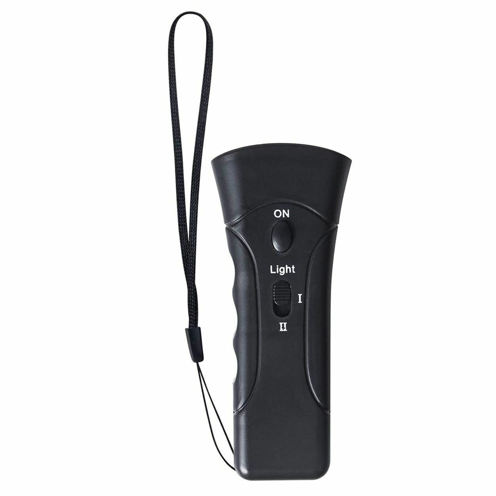 Устройство контроля лая собаки Портативный светодиодный фонарик с двойной головкой Ультразвуковой сдерживающий лай собаки для обучения Черный