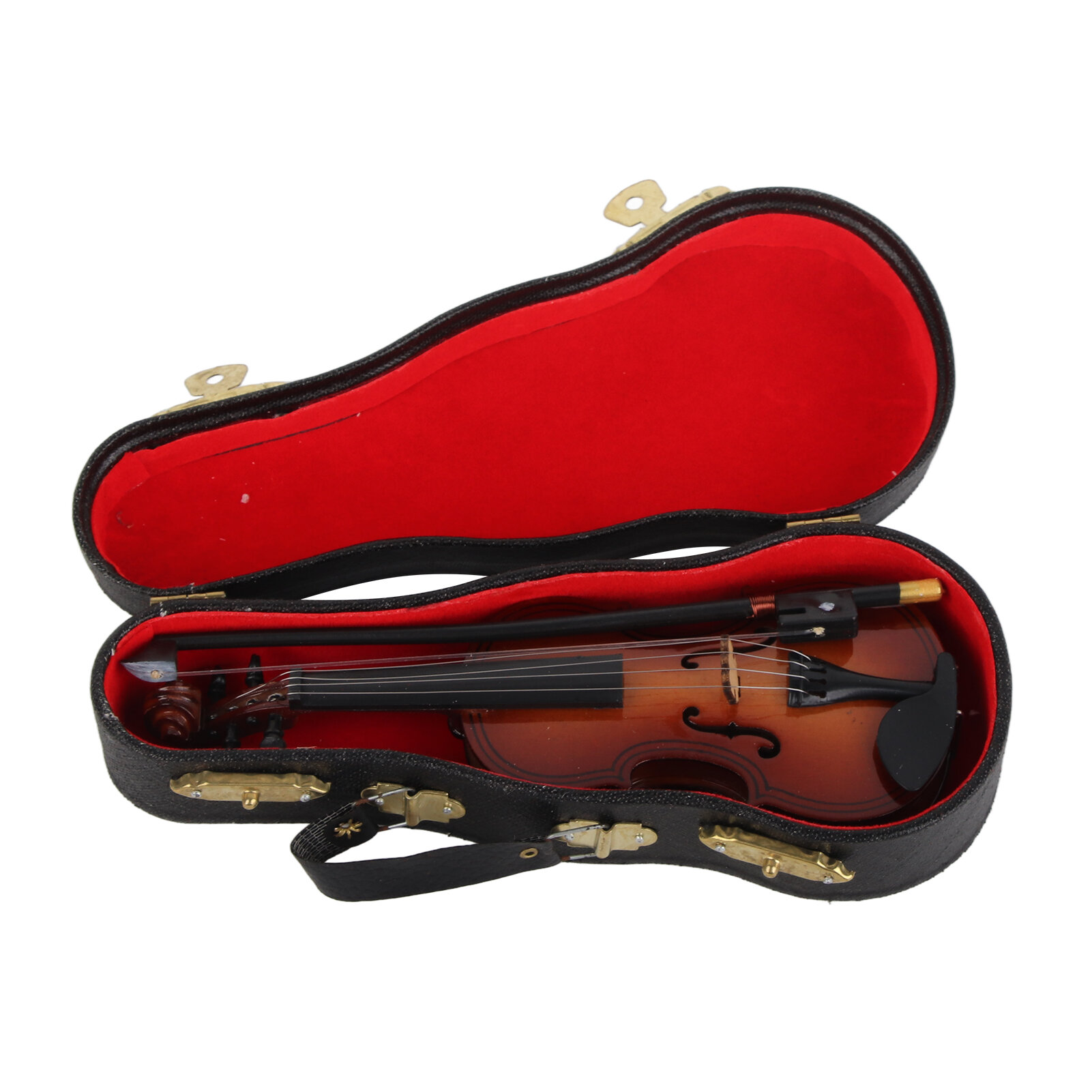 Violin Toy, Model Gift Simulated Wooden Miniature Violin, Display Birthday Music Enthusiasts for Office Decoration Home