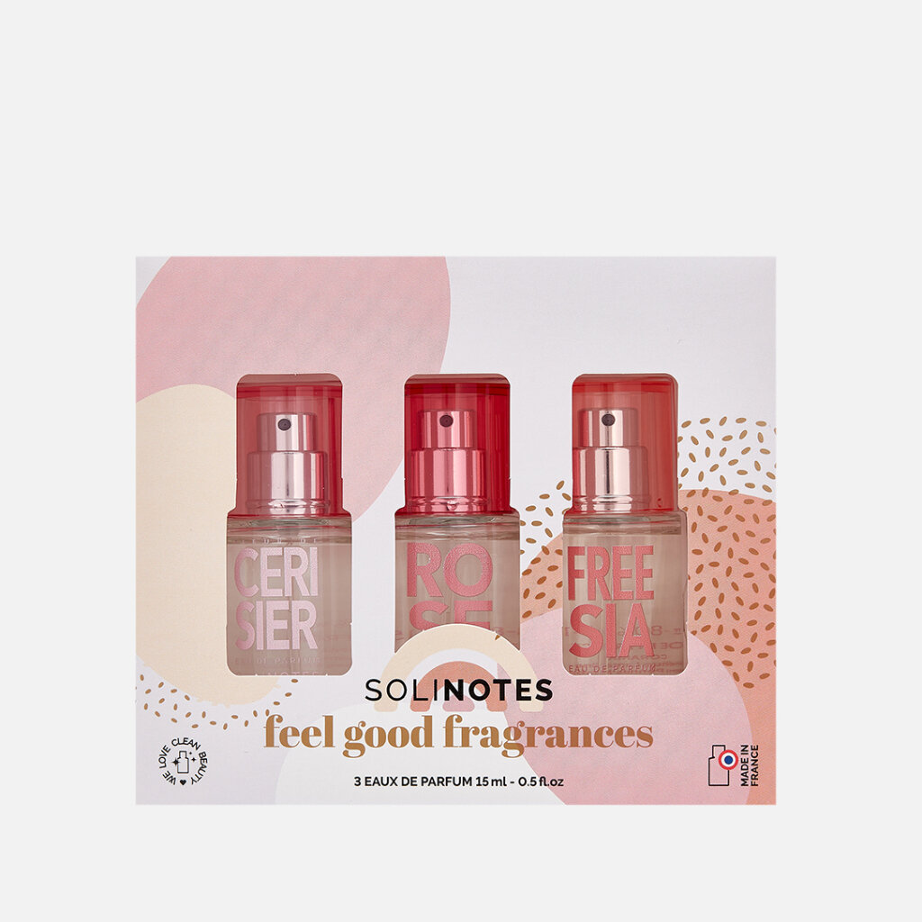 SOLINOTES Набор миниатюр: Cerisier, Rose, Freesia 15мл*3шт