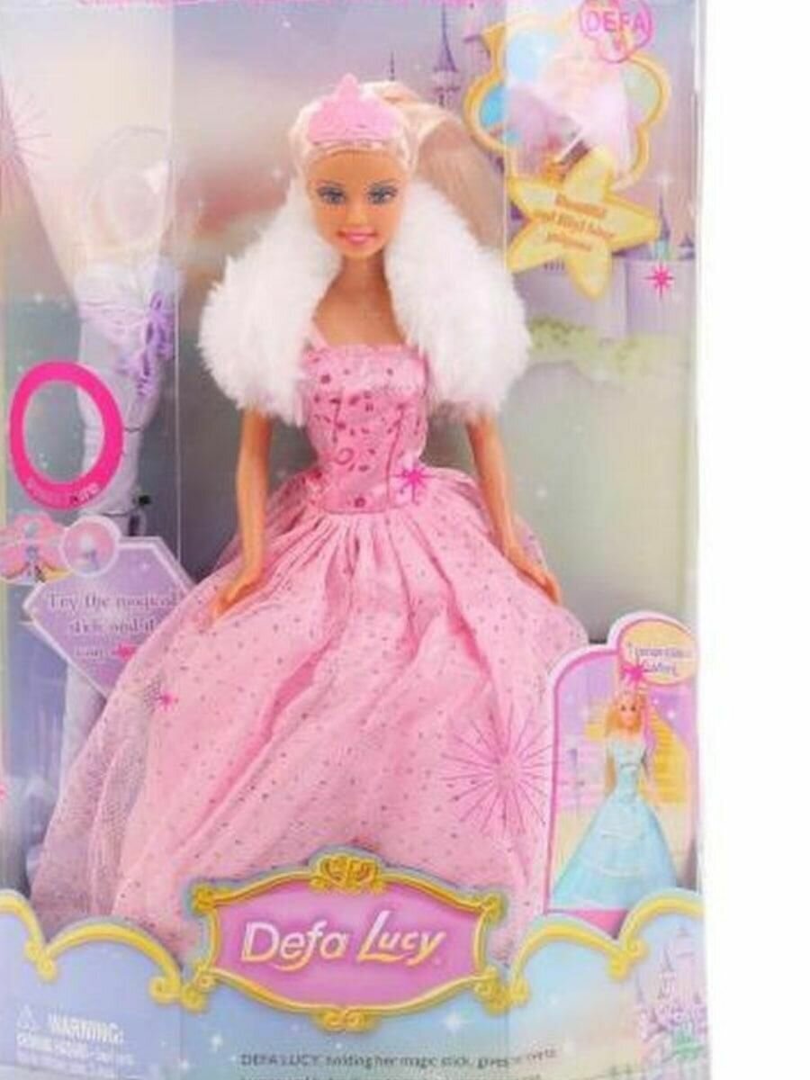 Кукла DEFA Lucy "Принцесса", с волшебной палочкой, свет, в коробке
