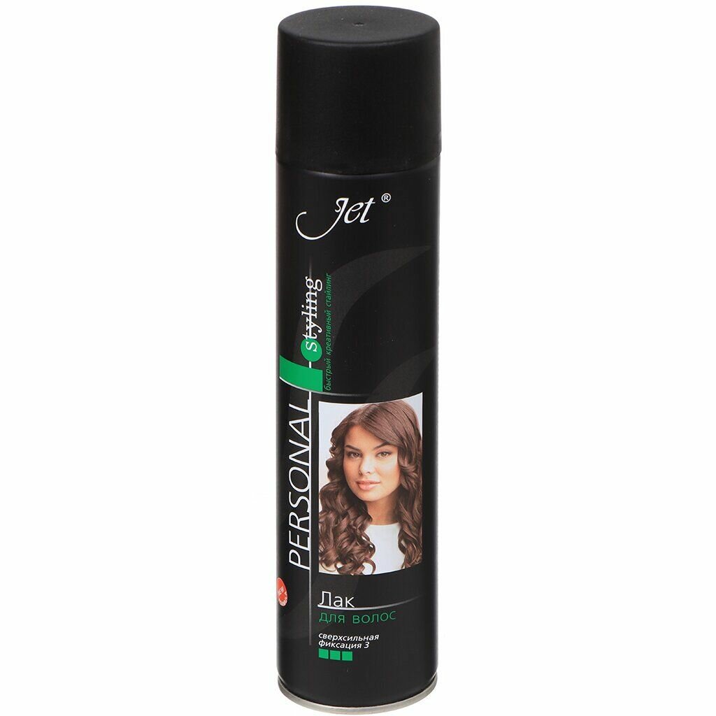 Лак для волос Jet Блеск и Фиксация, сверхсильной фиксации №3, 300 мл