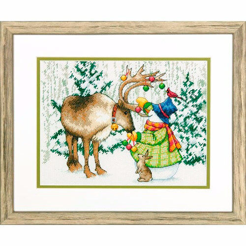 Набор для вышивания крестом DIMENSIONS Северный олень, 23х30 см (70-08947)