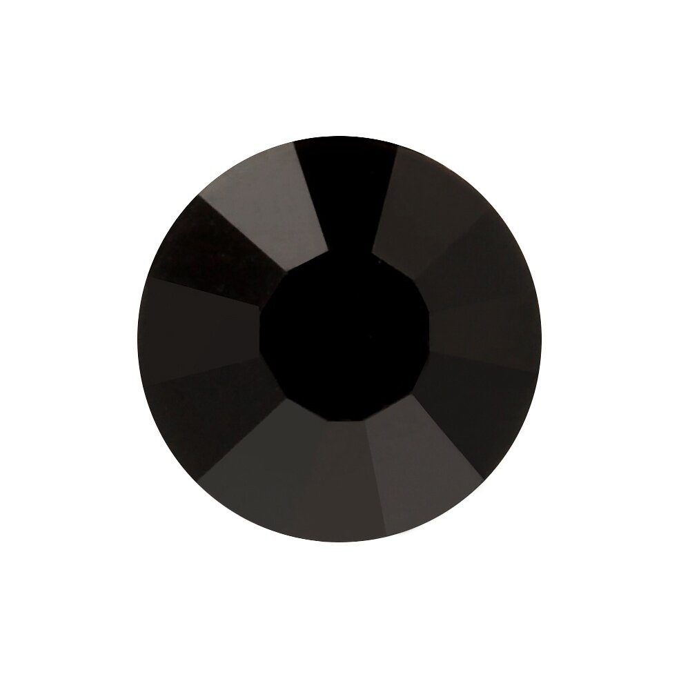 Стразы клеевые PRECIOSA цветные, 6,5 мм, стекло, 144 шт, в пакете, черный (438-11-612 i)