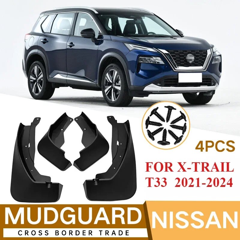 Для Nissan X Trail e Power T33 Rogue 2022-2024 передние и задние брызговики, брызговики, брызговики, автомобильные аксессуары