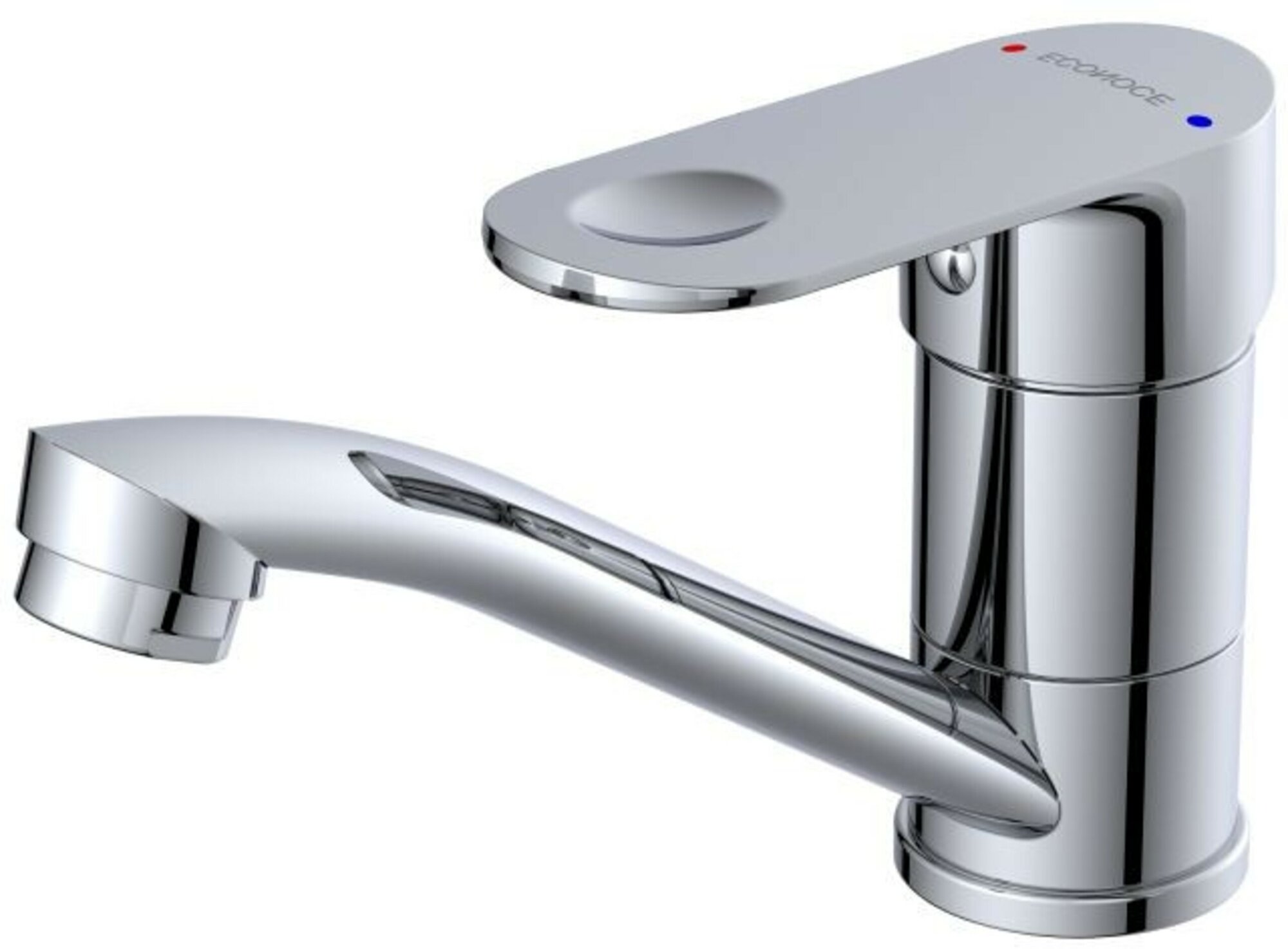 Смеситель для кухни ECONOCE 680 D35 с поворотным L-образным изливом (EC0681)