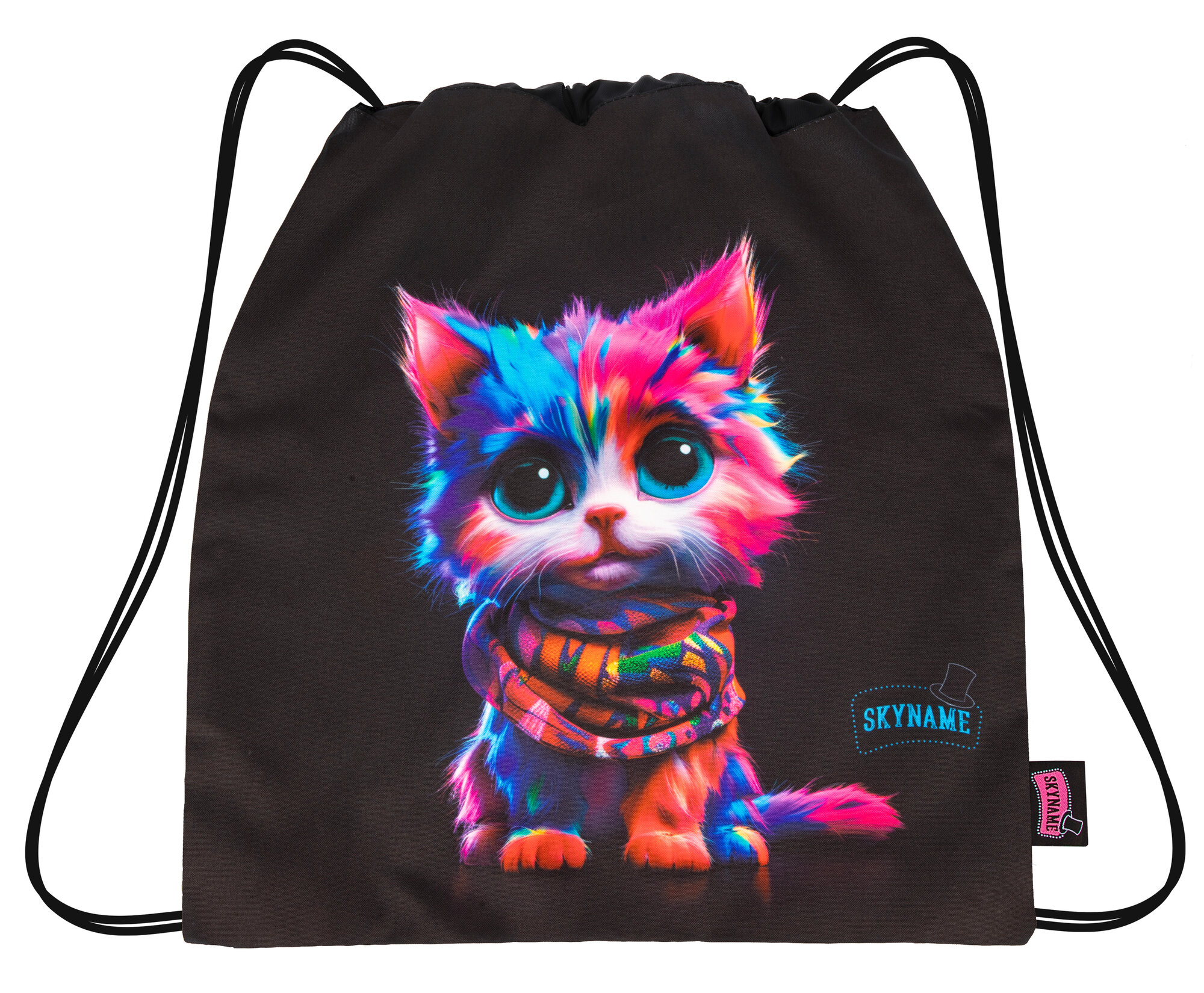 Мешок для обуви для девочек в школу увеличенного размера 45 х 40 см с лямками из шнурков