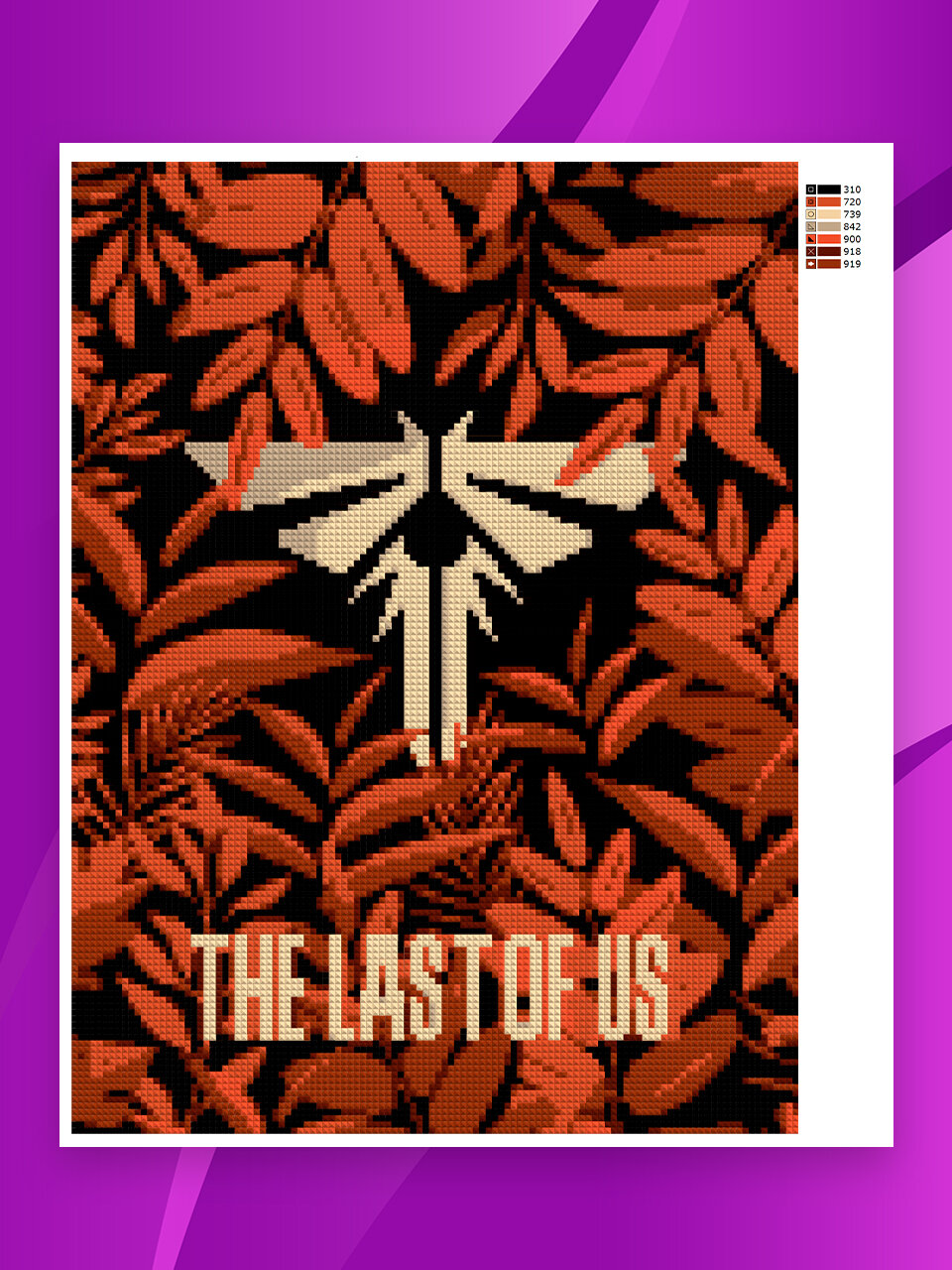 Алмазная мозаика без подрамника - вышивка The Last of Us - Постер Цикад 30 х 40 см