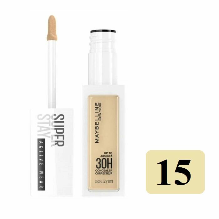 Стойкий консилер для лица Maybelline New York Super Stay Active Wear 30Ч, тон 15 10 мл