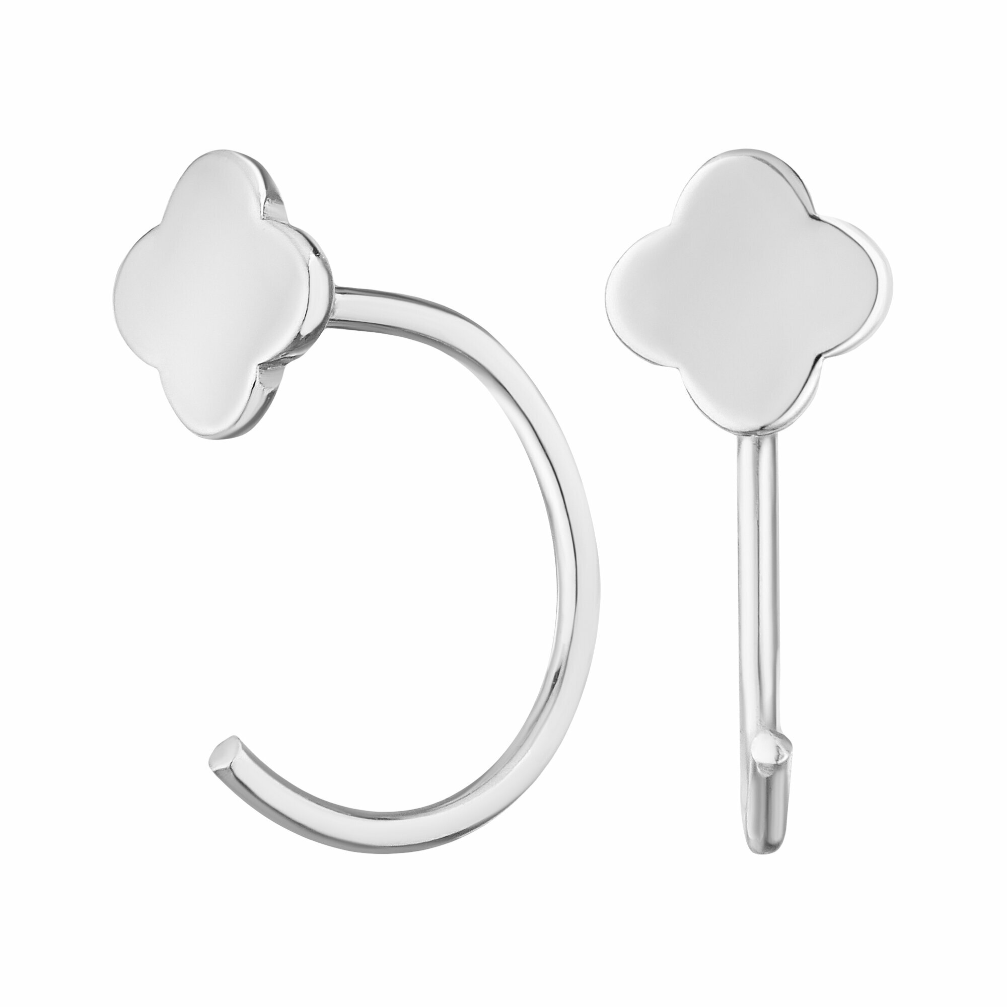 Серьги цепочки, серебро, 925 проба, родирование