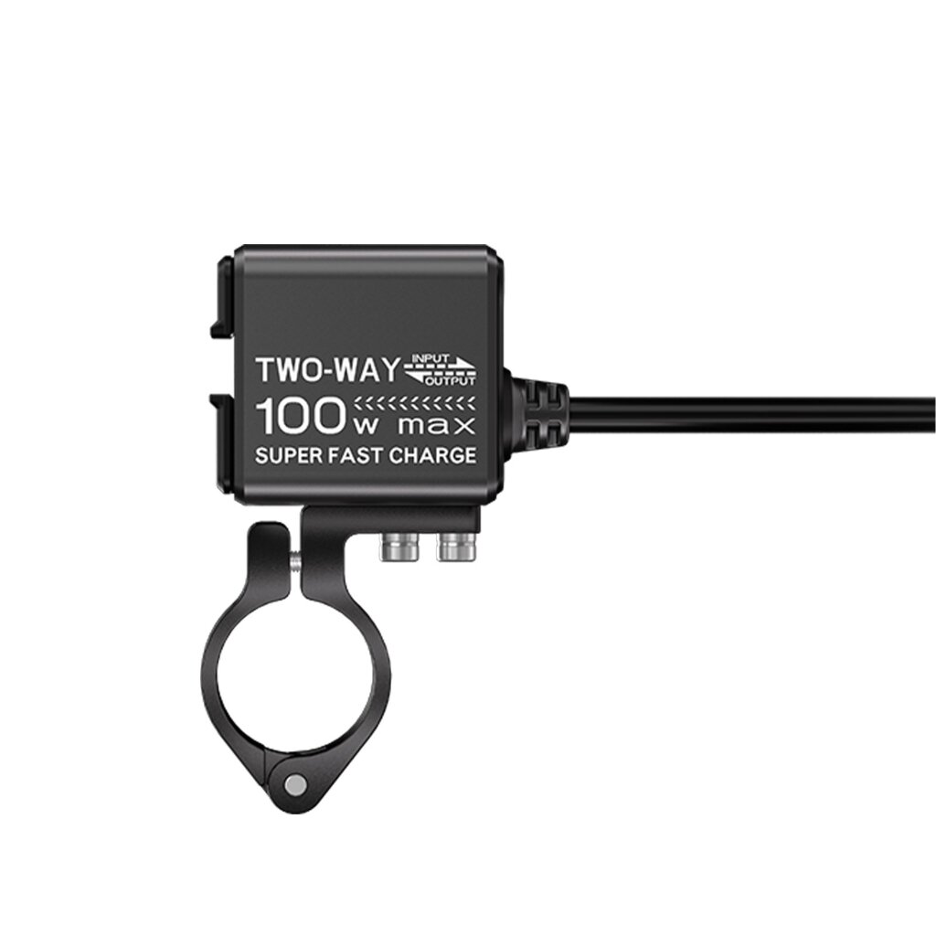 Зарядное устройство, Мотоциклетное зарядное устройство USB+Type C 100W двухсторонняя быстрая зарядка, 1 комплект