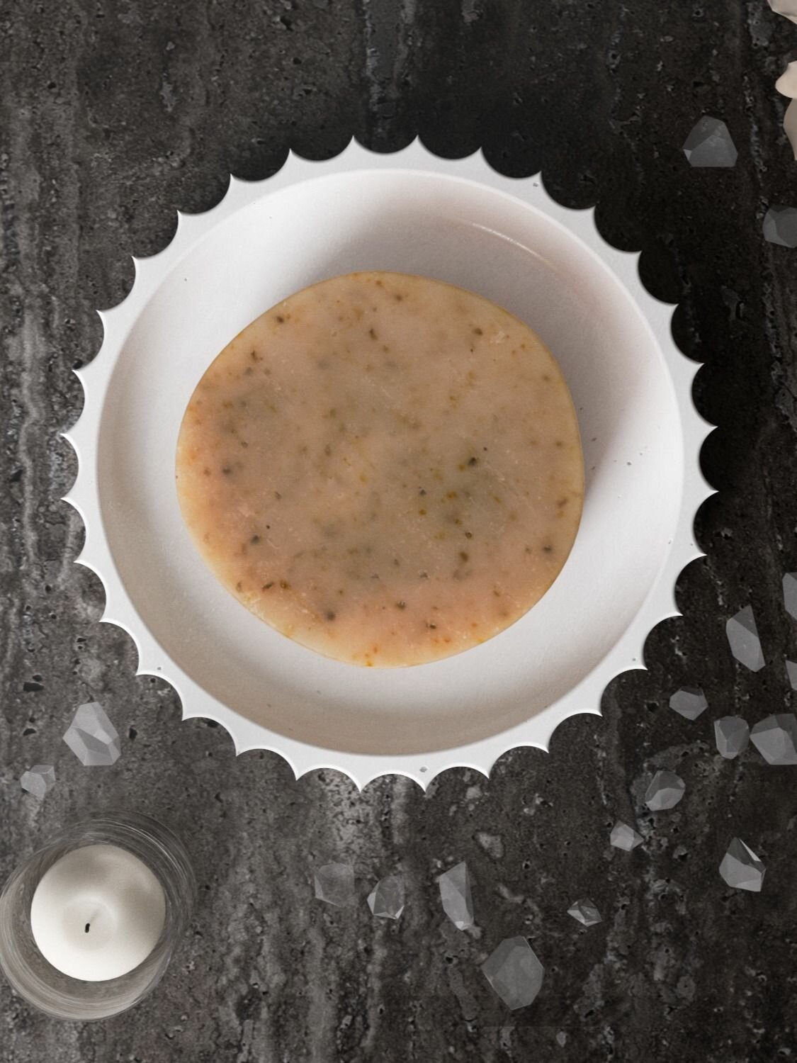 Мыльница для ванной комнаты и кухни, декоративная подставка для мыла San Marino белая глянцевая.