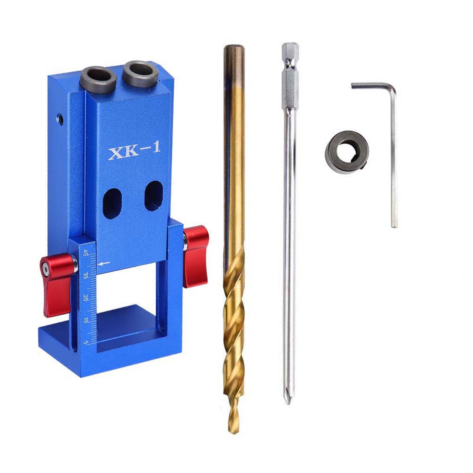 Набор сверл для наклонных карманных отверстий, 6-ступенчатый локатор направляющих для деревообработки, прецизионный инструмент для сверления отверстий под дюбели, набор из 12 предметов