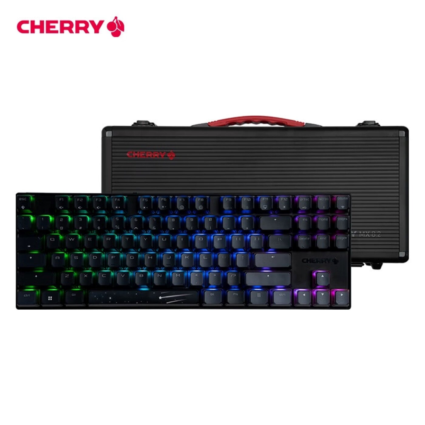 Беспроводная клавиатура CHERRYMX8.2Saga Obsidian wireless keyboard custom, черный серебристый джойстик