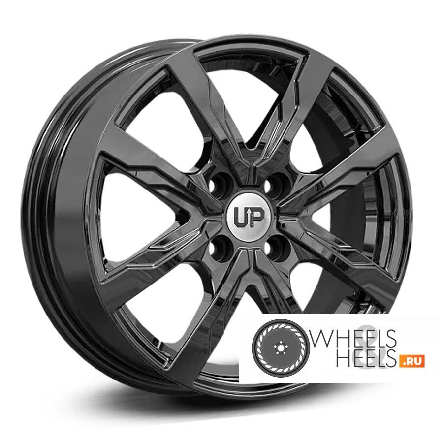 Диск автомобильный литой Wheels UP Up122 15x6 4x114.3 et44 dia56.6 Черный глянцевый