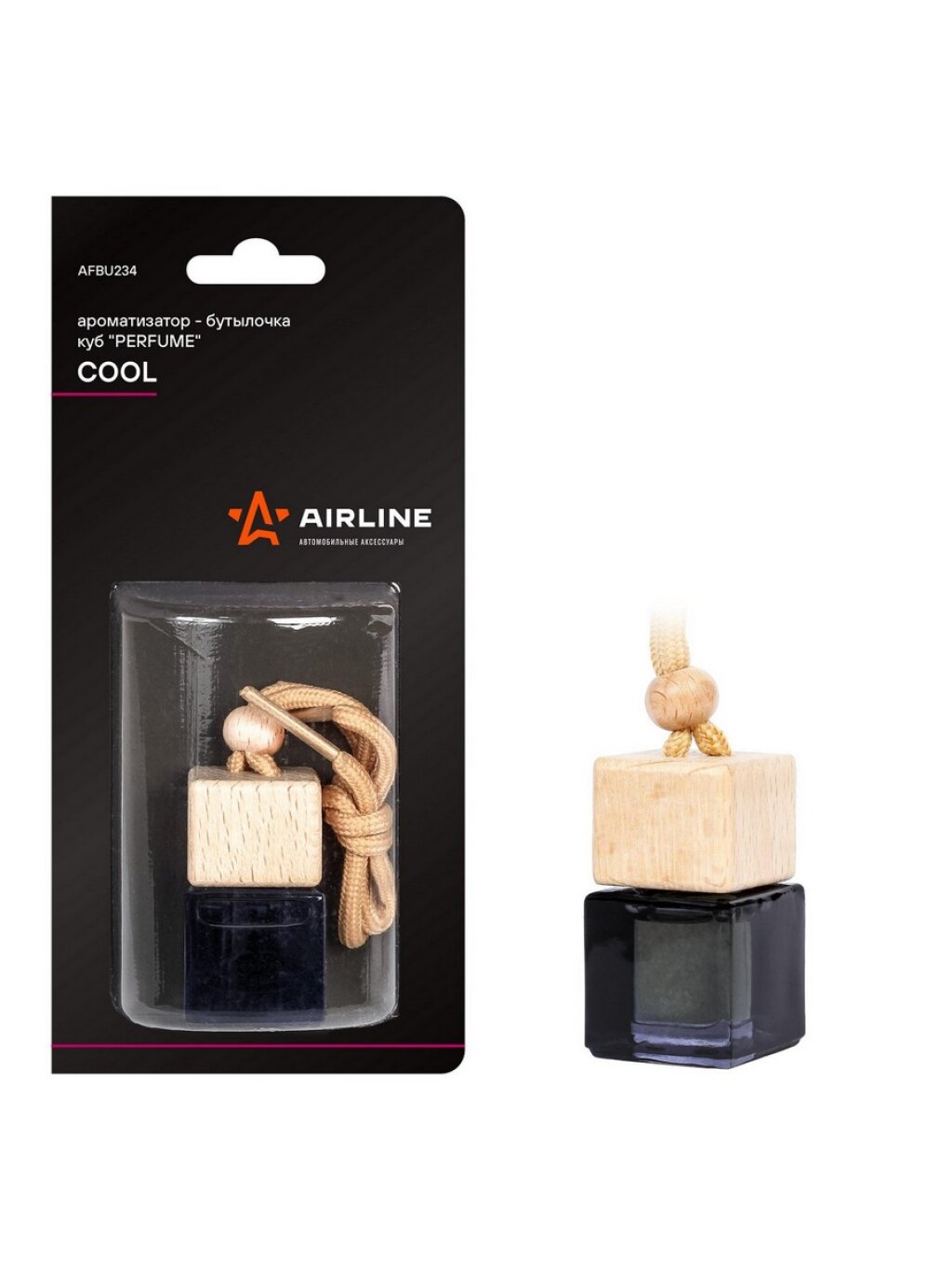 Ароматизатор подвесной для автомобиля Airline PERFUME Cool/Крутой (арт. AFBU234)