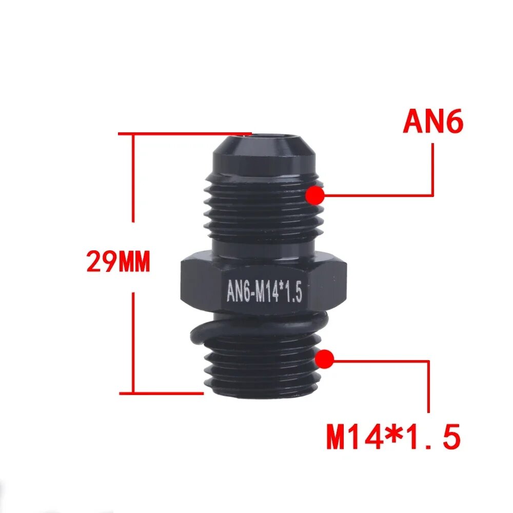 Универсальный AN6 AN8 AN10 для AN до M14/M16/M18x1,5 с резьбой, прямой фитинг для мазутного воздушного шланга, переходник с наружной резьбой, автомобильные аксессуары