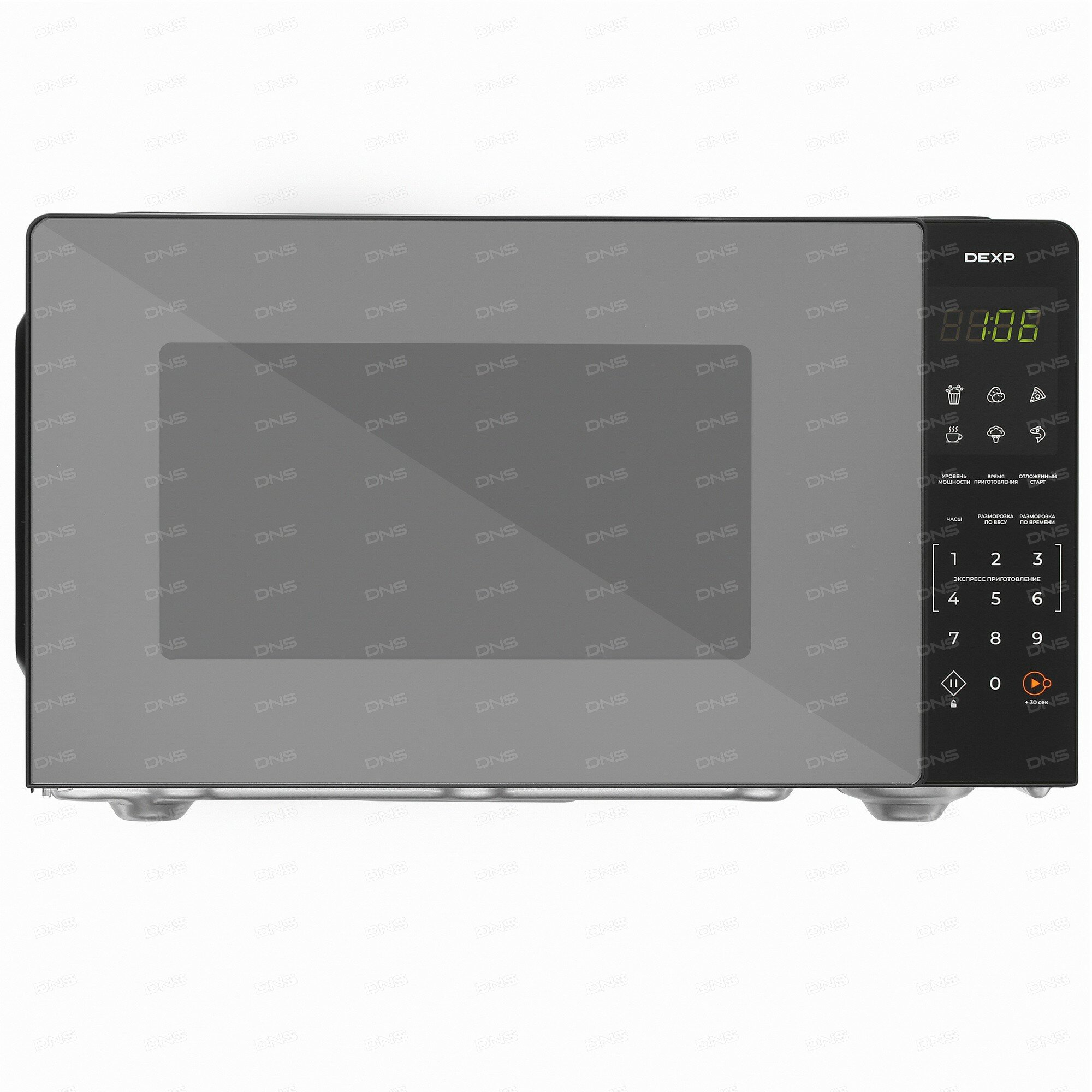 Микроволновая печь DEXP EL-90 зеркальный, черный