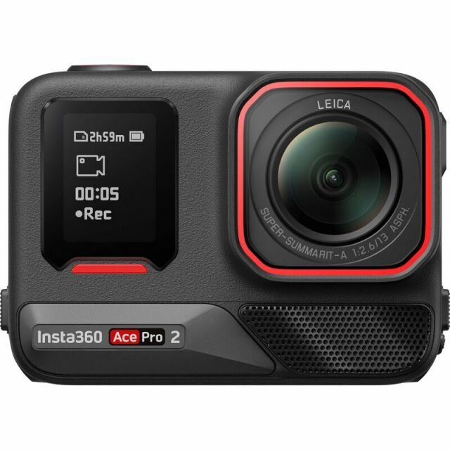 Экшен-камера Insta360 Ace Pro 2 Single Battery Bundle, разрешение 8K, сенсор 48 Мп, влагозащита