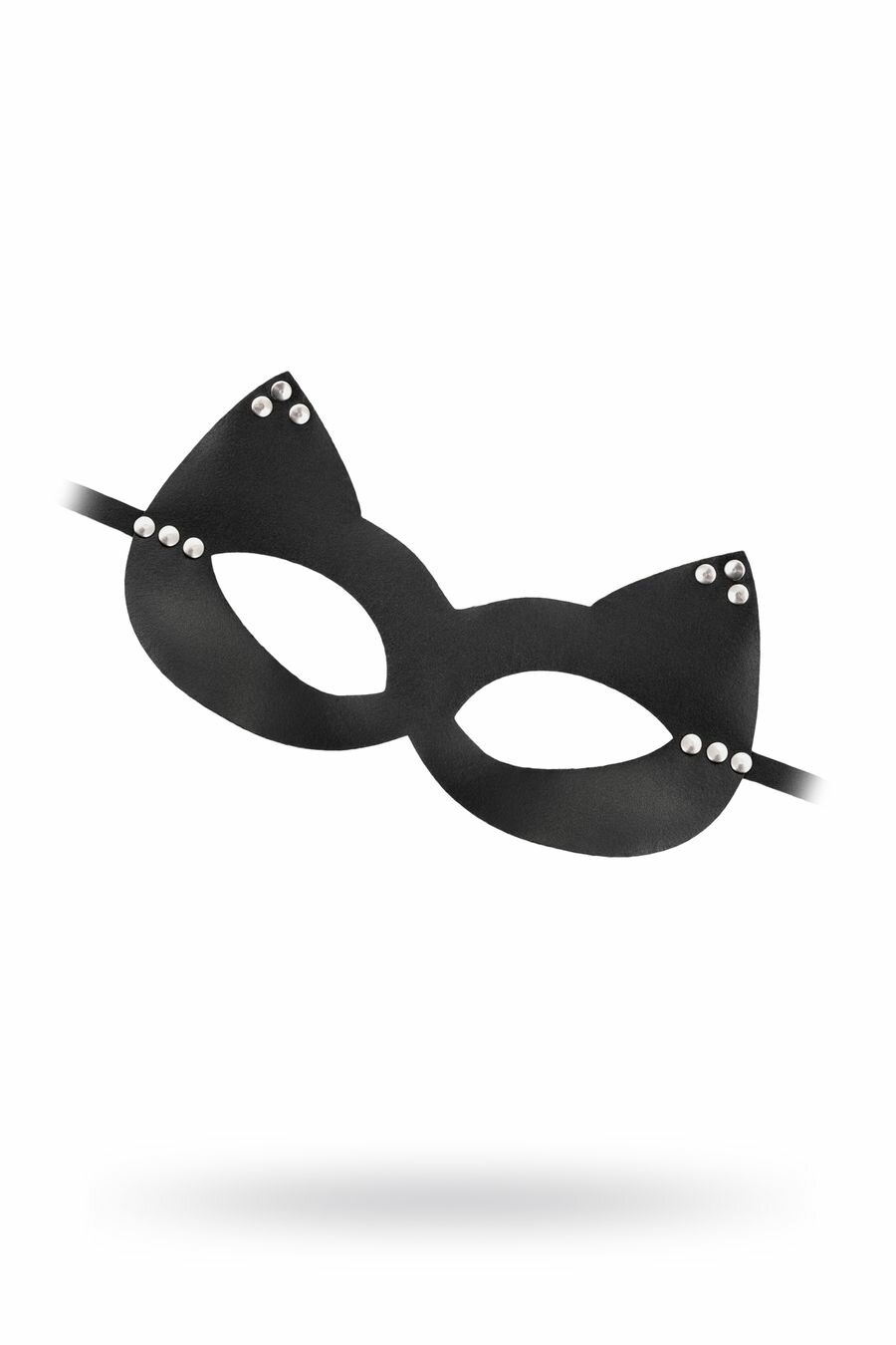 Маска Штучки-Дрючки "Кошка с заклепками", натуральная кожа, металл, черная