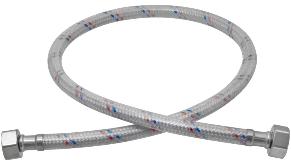Гибкая подводка для воды MIXTON / Микстон для смесителей, внутренняя резьба, из нержавеющей стали и нейлона, диаметр 1/2дюйма, 0.4м, 1шт. / водоснабжение