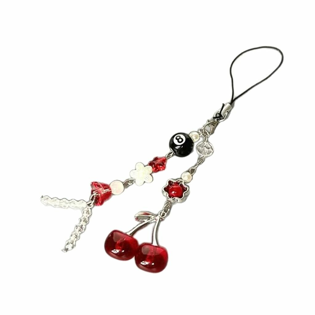 Цепочка для мобильного телефона Sweet and fresh cherry jellyfish-красный