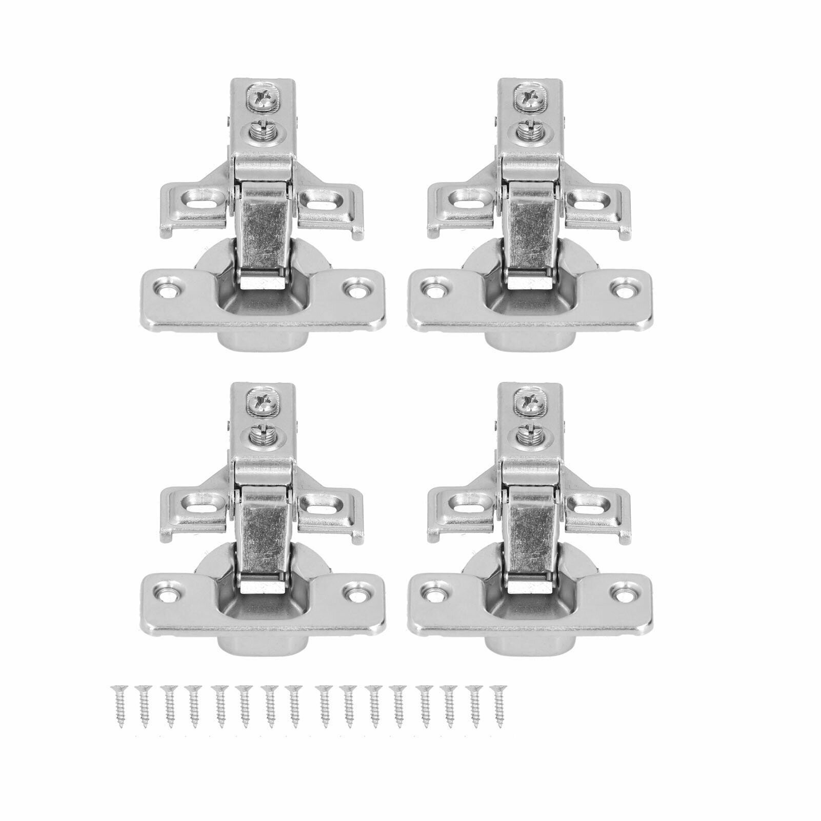 4 комплекта дверных петель с винтами, 105-градусная американская гидравлическая демпфирующая петля для шкафа-купе