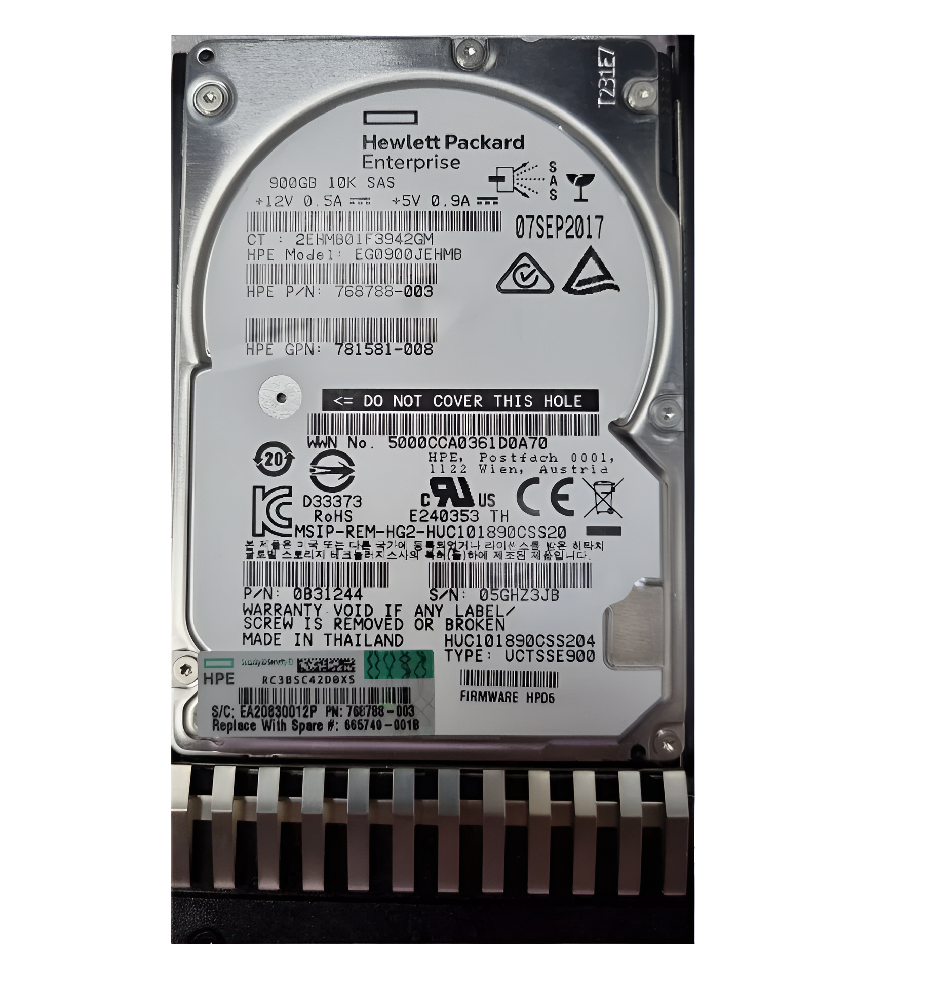 Жесткий диск HDD 2.5" 900Gb, SAS, HGST, 10000rpm, 128Mb, Ultrastar C10K1800 (HUC101890CS4204)