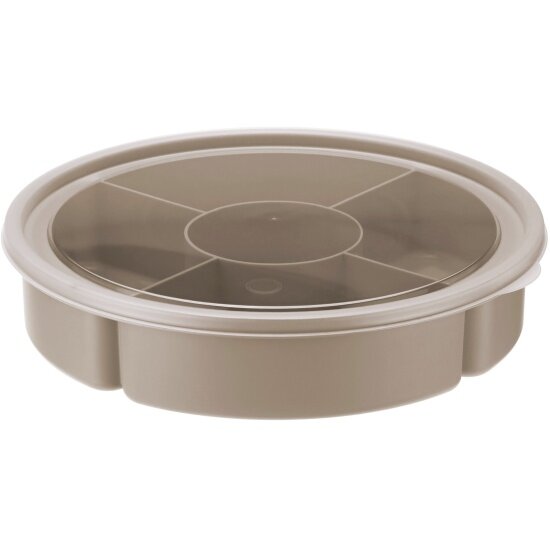 Менажница с крышкой Idea 5 секций (4*400мл+220мл) М 1123 капучино