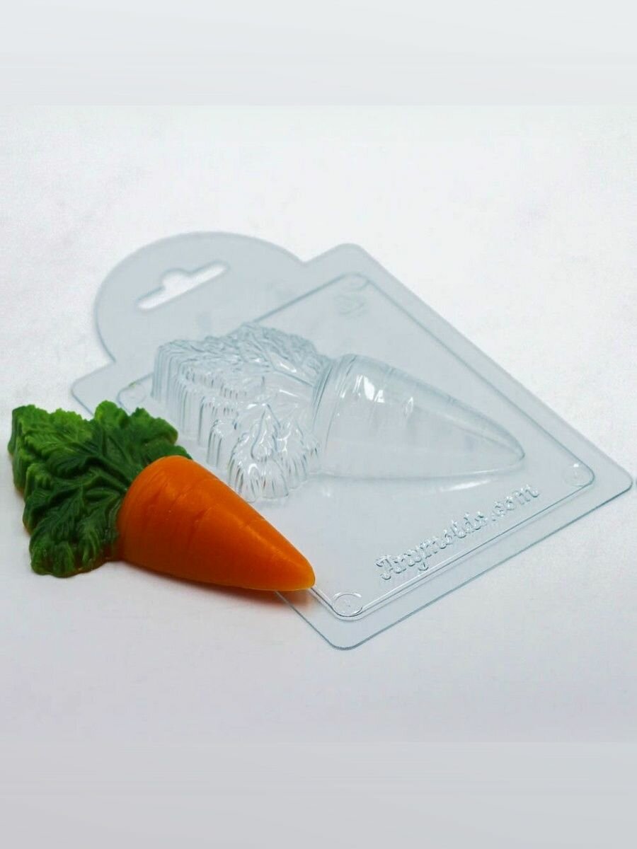 Морковь молд из толстого пластика для мыла, гипса, шоколада