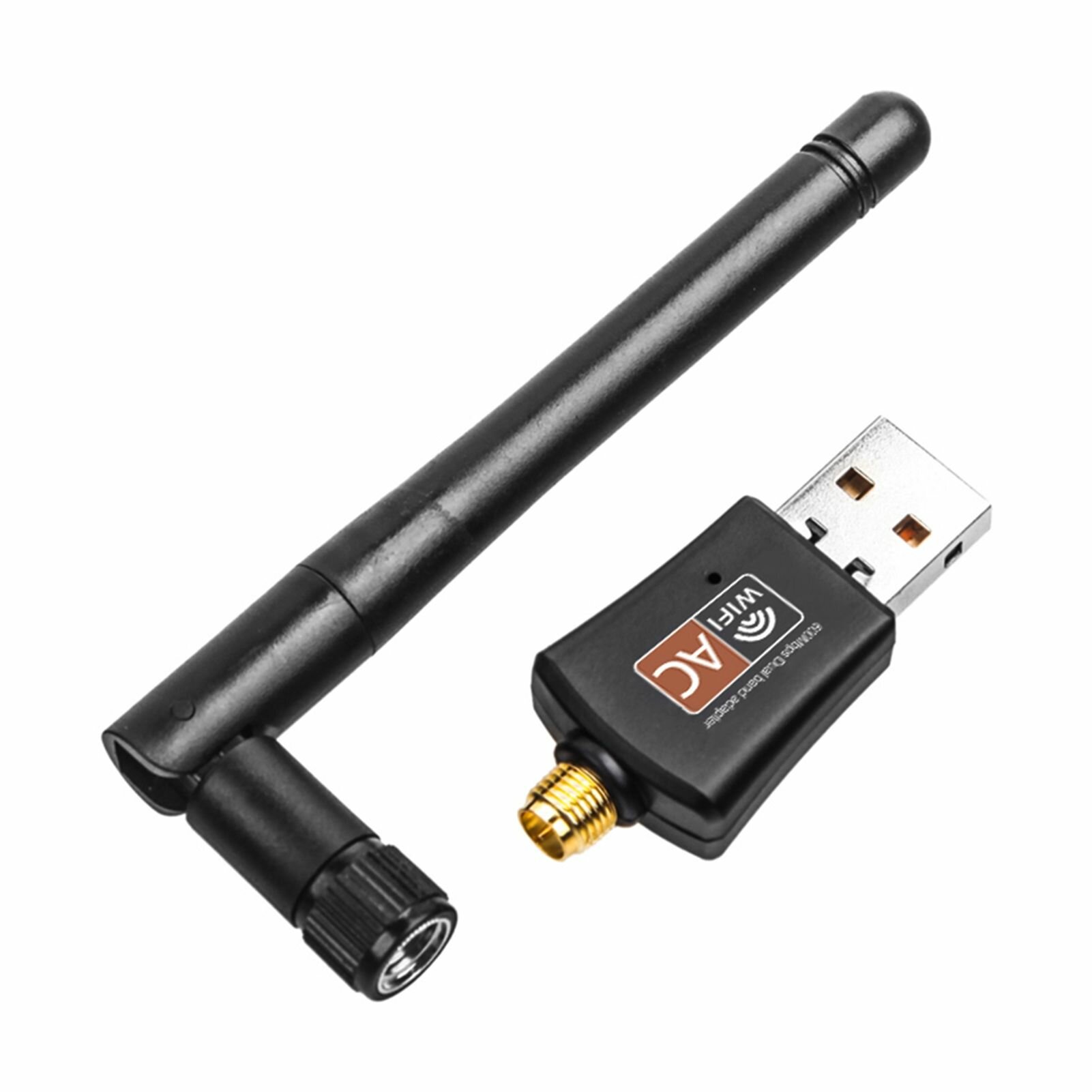 Адаптер Wi-Fi USB, 600 Мбит/с, двухдиапазонный, внешняя антенна