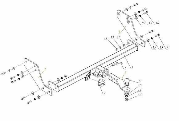 Фаркоп с элект. Smart, на Great Wall Wingle FA 0646-E ( 3, с 2007 по 2013 г. в. 5, с 2011 по 2015 г. в.) (паспорт и сертификат в комплекте) Бизон