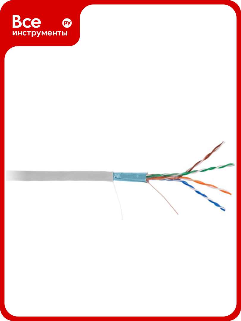 Кабель, NETLAN, NETLAN 4 пары, категория 5e, одножильный, медный, внутренний, серый, 100м EC-UF004-5E-PVC-GY-1