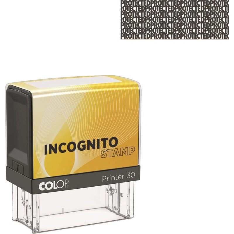 Штамп стандартный скрыв. текст *-инкогнито Printer 30/L Incognito 47х18мм Co
