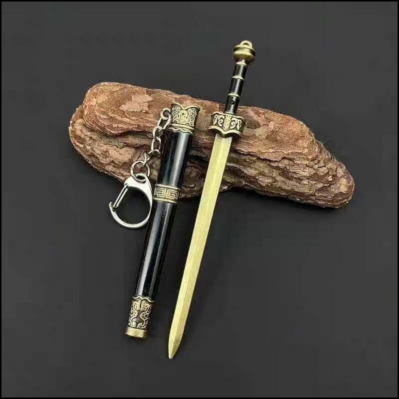 Мини меч 12 см металлический брелок коллекционная модель меча Цинь, Хань и Тан исторические мечи