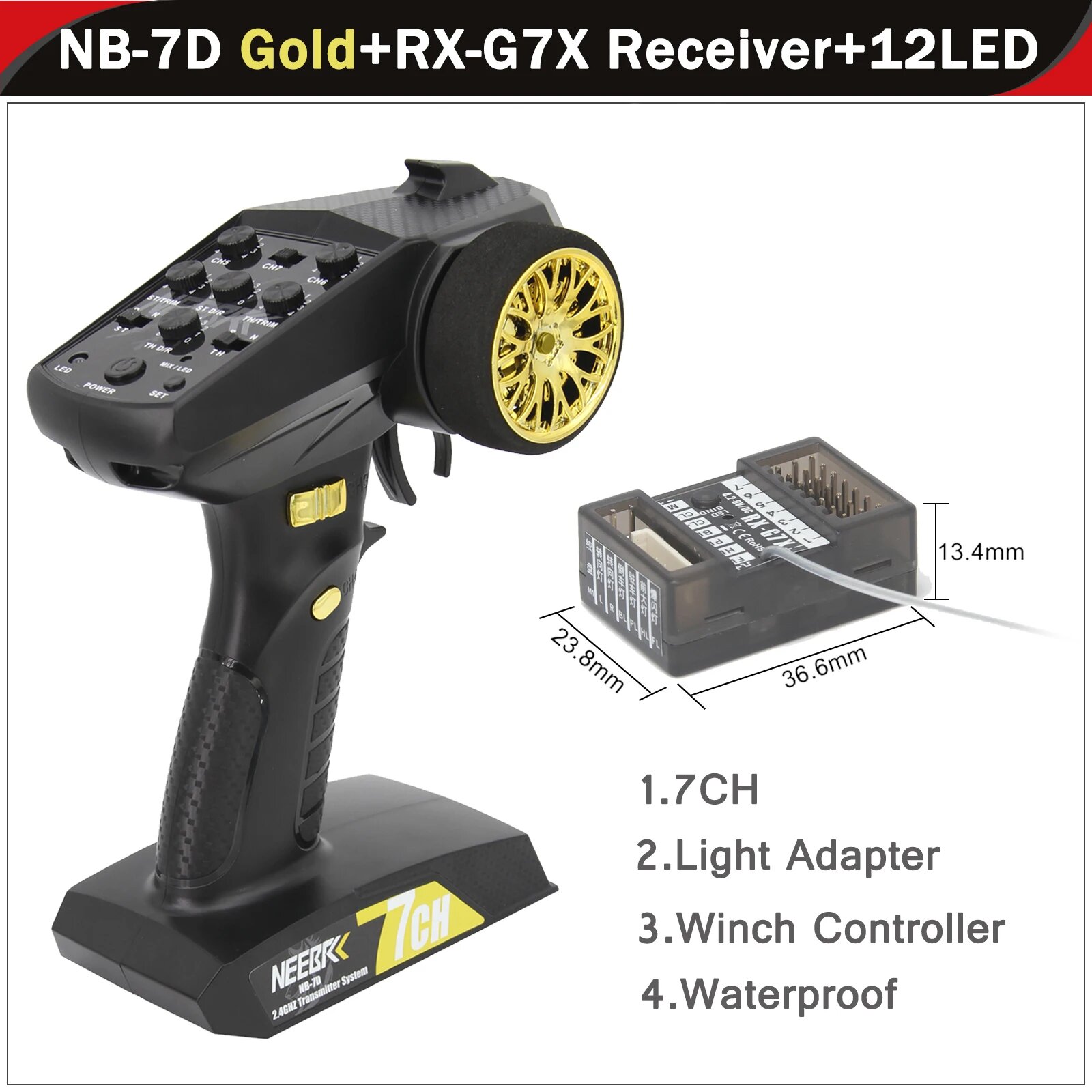 DUMBORC NEEBRC 7CH 2,4G Радиосистема для RC машины MN99S MN78 MN82