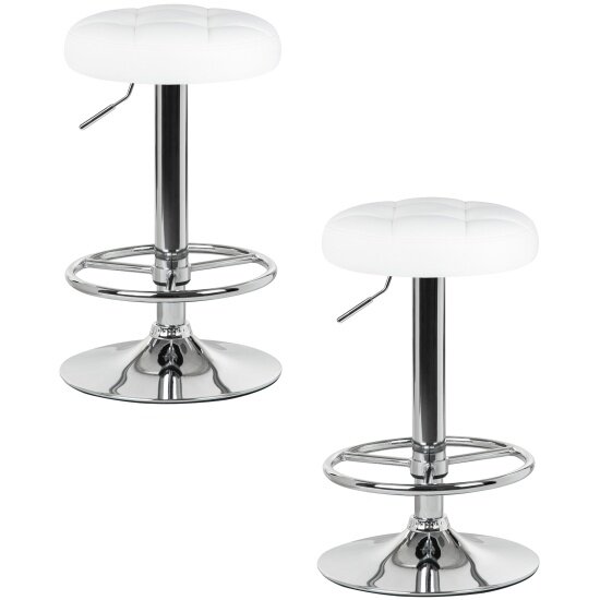 Табурет барный Dobrin BRUNO (белый)(2 шт/уп)