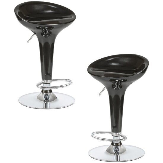 Стул барный Dobrin BOMBA (чёрный)(2 шт/уп)