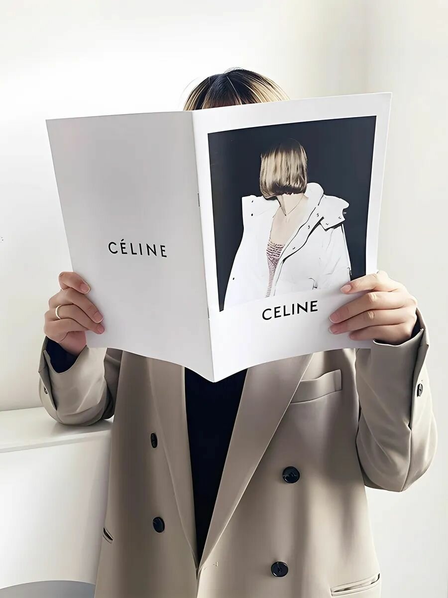 Муляж журнала для декора и фотосессий фотофон реквизит Celine 24 страницы