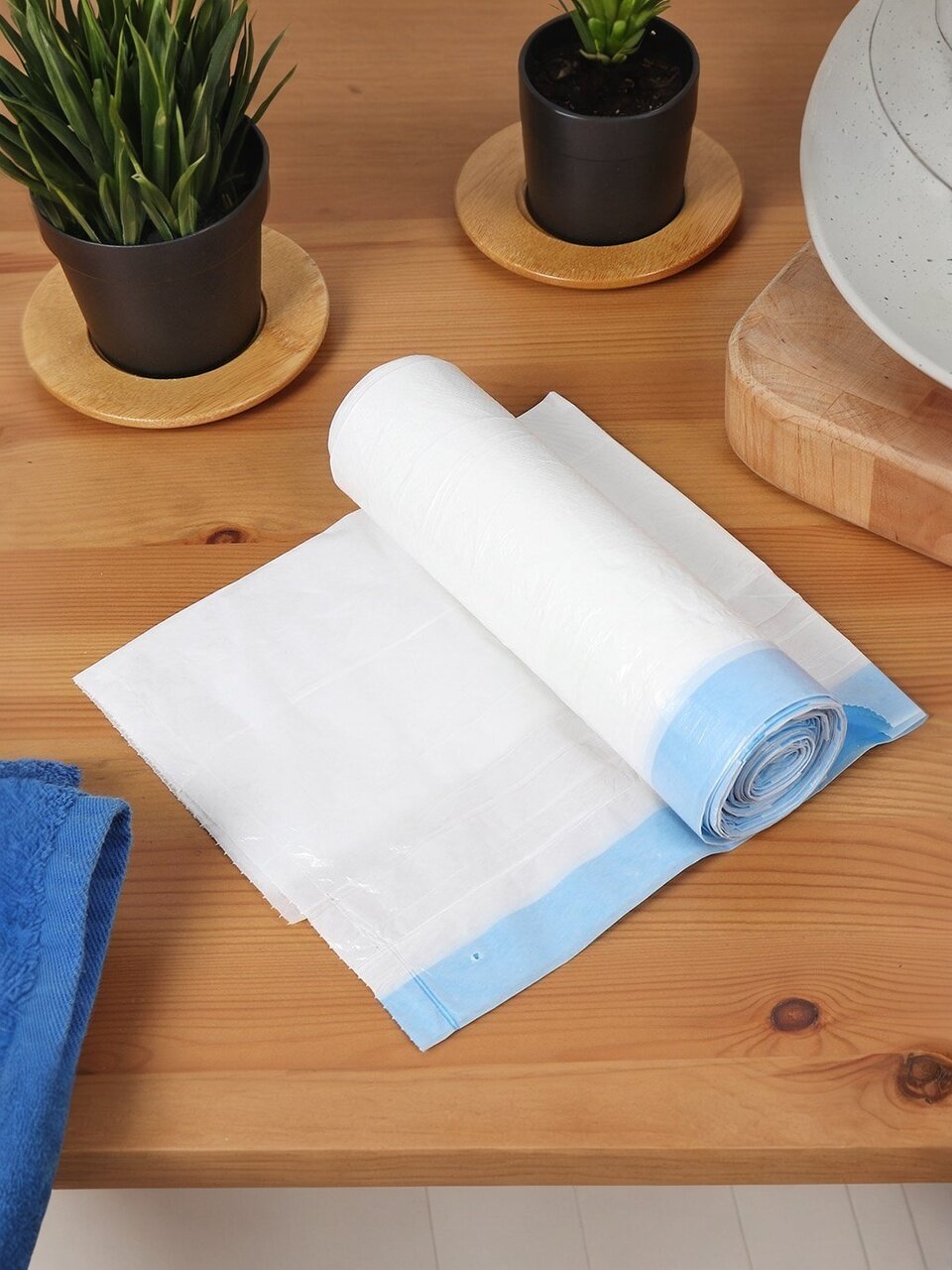 Пакеты для мусора 35 л, 20 шт, 18 мкм, особопрочные, с завязками, Bossclean