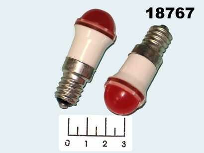 Лампа светодиодная 220V красная LED СКЛ9-К-2-220 E14