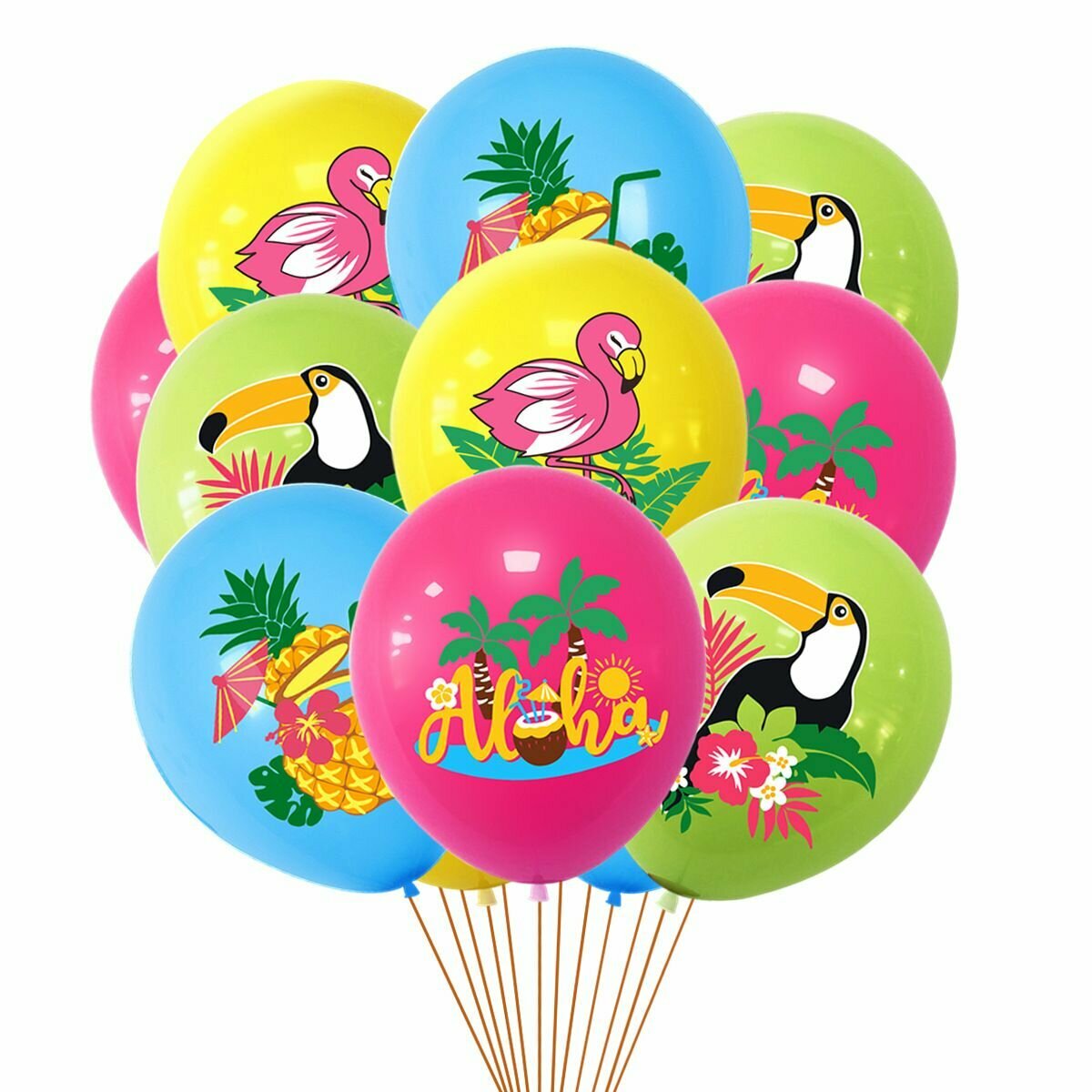 Воздушные шары Гавайская вечеринка 10 шт