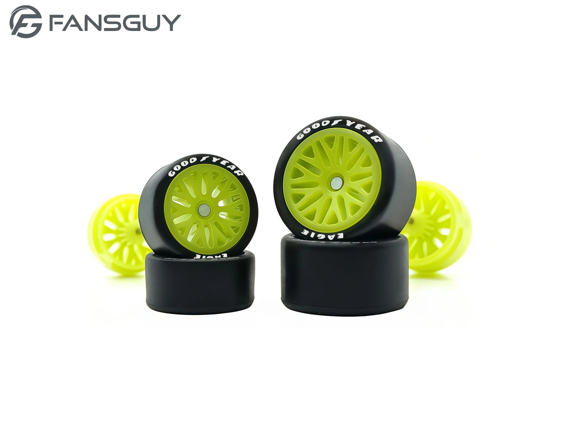 Колеса FANSGUY 1/64 BMS-E/G/H-P для HW Зеленый, BMS-HP FG 1