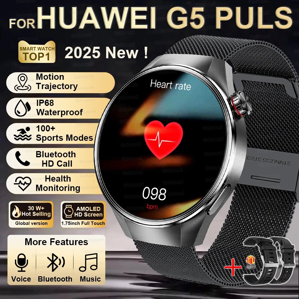 Умные часы Huawei G5 Puls, Black Mesh Belt 2A