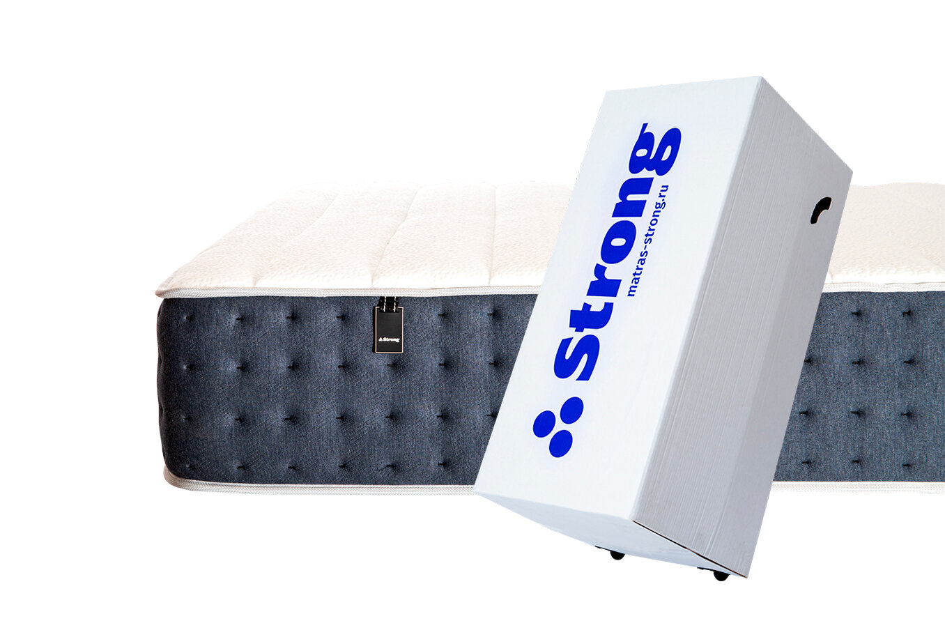Матрас Strong Compact Hybrid, в рулоне, с независимым пружинным блоком, двуспальный, 160х200 см