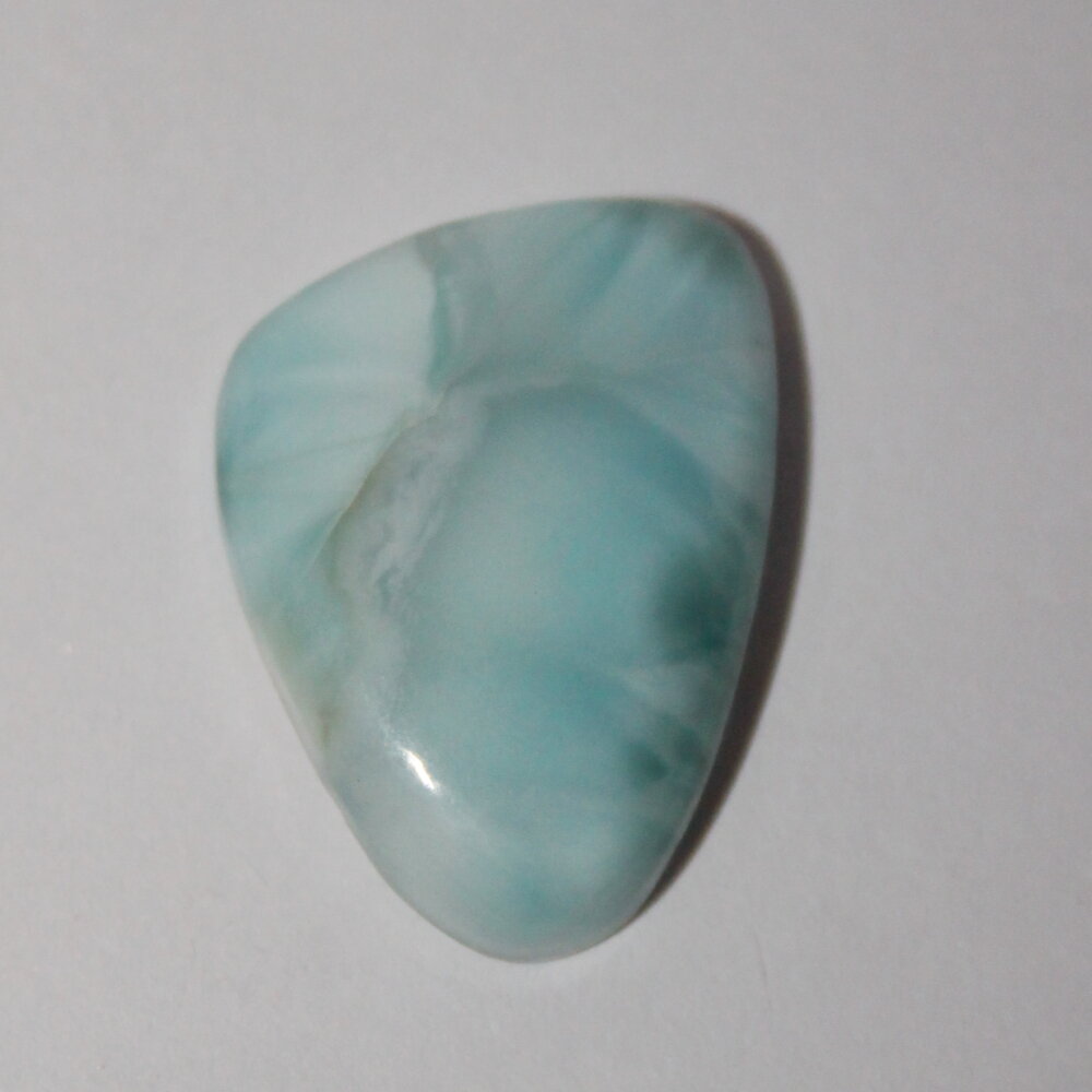 Кабошон Ларимар, ювелирная вставка, 23х16х3 мм, Доминикана "True Stones"