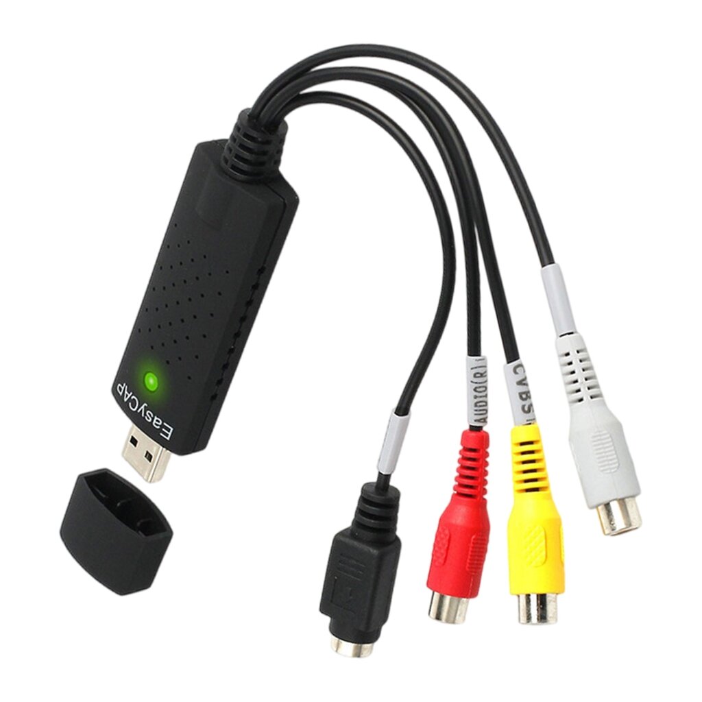 USB 2.0 Sound Video Grabber Converter Поддержка Видеоадаптера Video Grabber Converter 720x480 @ 30 кадров в секунду Для ПК