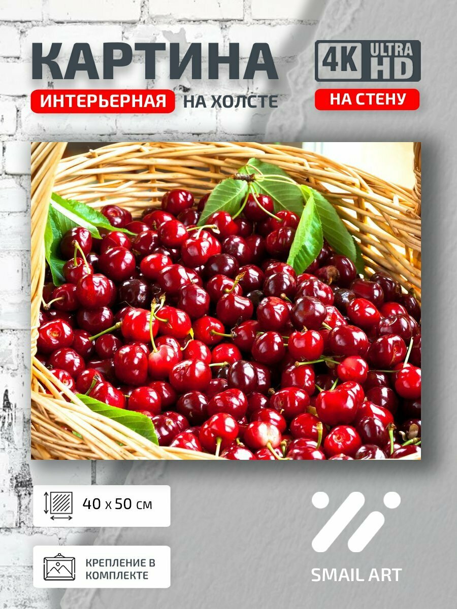 Картина на холсте интерьерная 40 на 50 на стену Корзина Landscape для офиса пейзаж интерьер