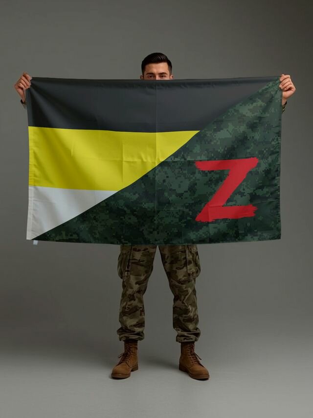 Флаг имперский Z, 90х135 см на шёлке для ручного древка